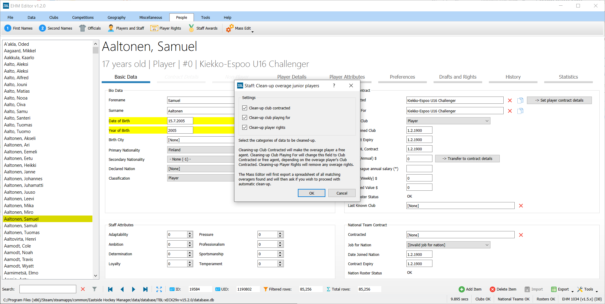 EHM Editor v1.2.0 Released – The Blue Line